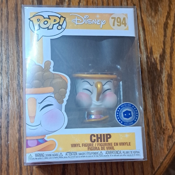 Disney | Toys | Disney Chip Pop Vinyl Figure Gold And White | Poshmark